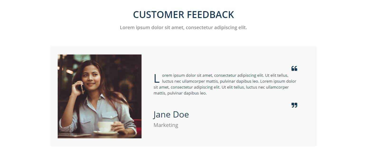 Testimonial blocks - Katka Template Pack